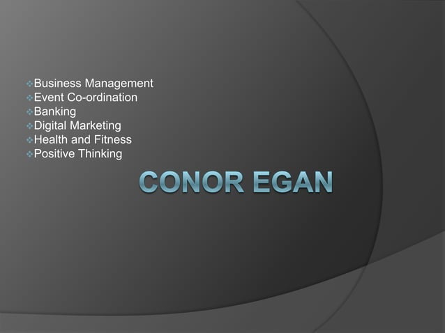 Conor egan | PPTX