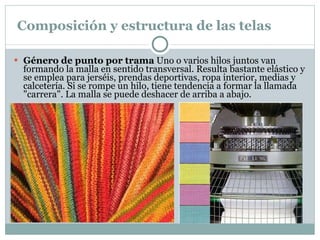 Conosca sus telas 97 corta | PPT