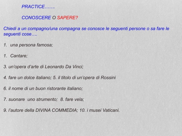 Conoscere VS Sapere | PPTX