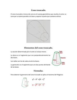 Cono truncado | DOCX