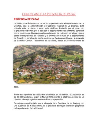 Conozcamos la provincia de pataz | DOCX