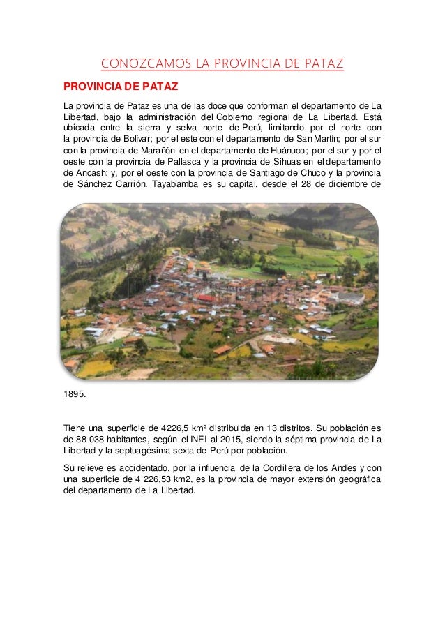 Conozcamos la provincia de pataz