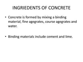 ppt on concrete (aabid) | PPTX