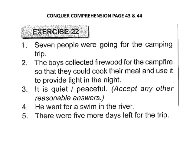 Conquer Comprehension Revision Notes | PPTX | Fitness and Exercise ...