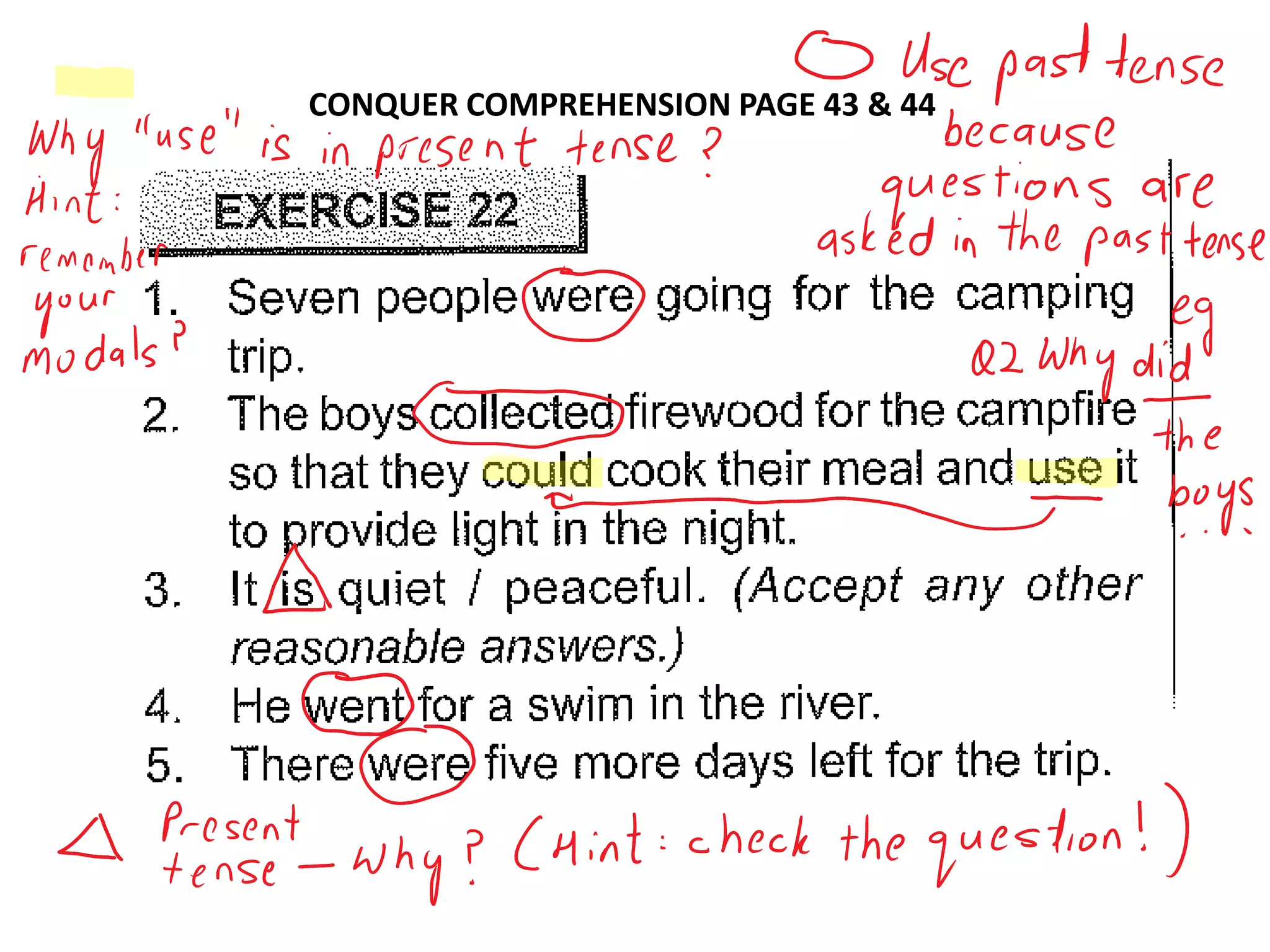 Conquer Comprehension (with annotated revision notes) | PPTX