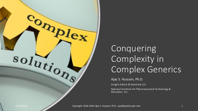 Conquering Complexity in Complex Generics 10122018