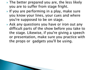 Conquering stage fear | PPT