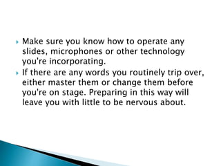 Conquering stage fear | PPT