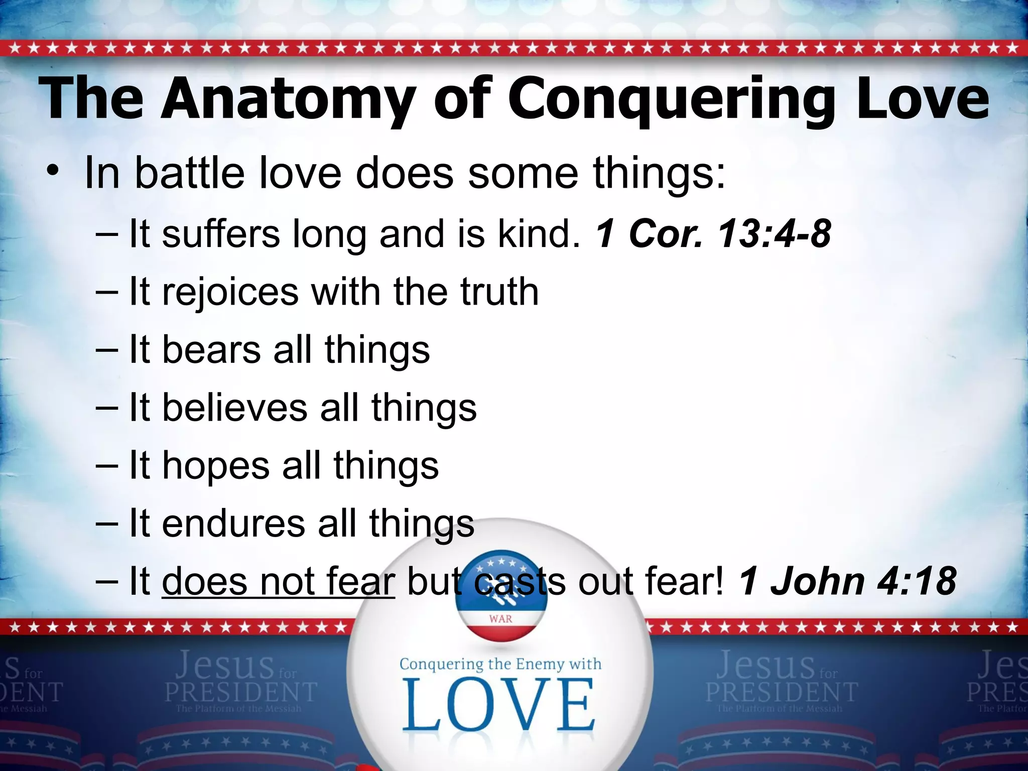 Conquering The Enemy with Love | PPT