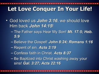 Conquering The Enemy with Love | PPT