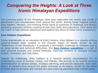 Conquering the Heights: A Look at Three Iconic Himalayan Expeditions | PPT