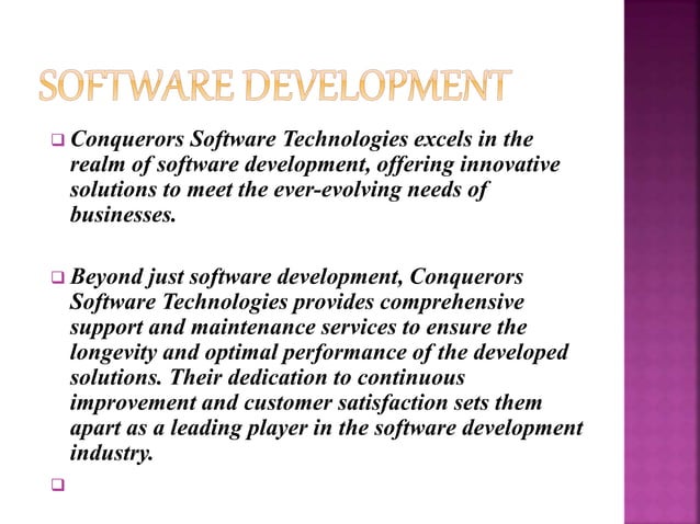 Conquerors Software Technoligies 1.ppt