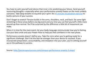 Conquer performance anxiety in 3 steps | PPT