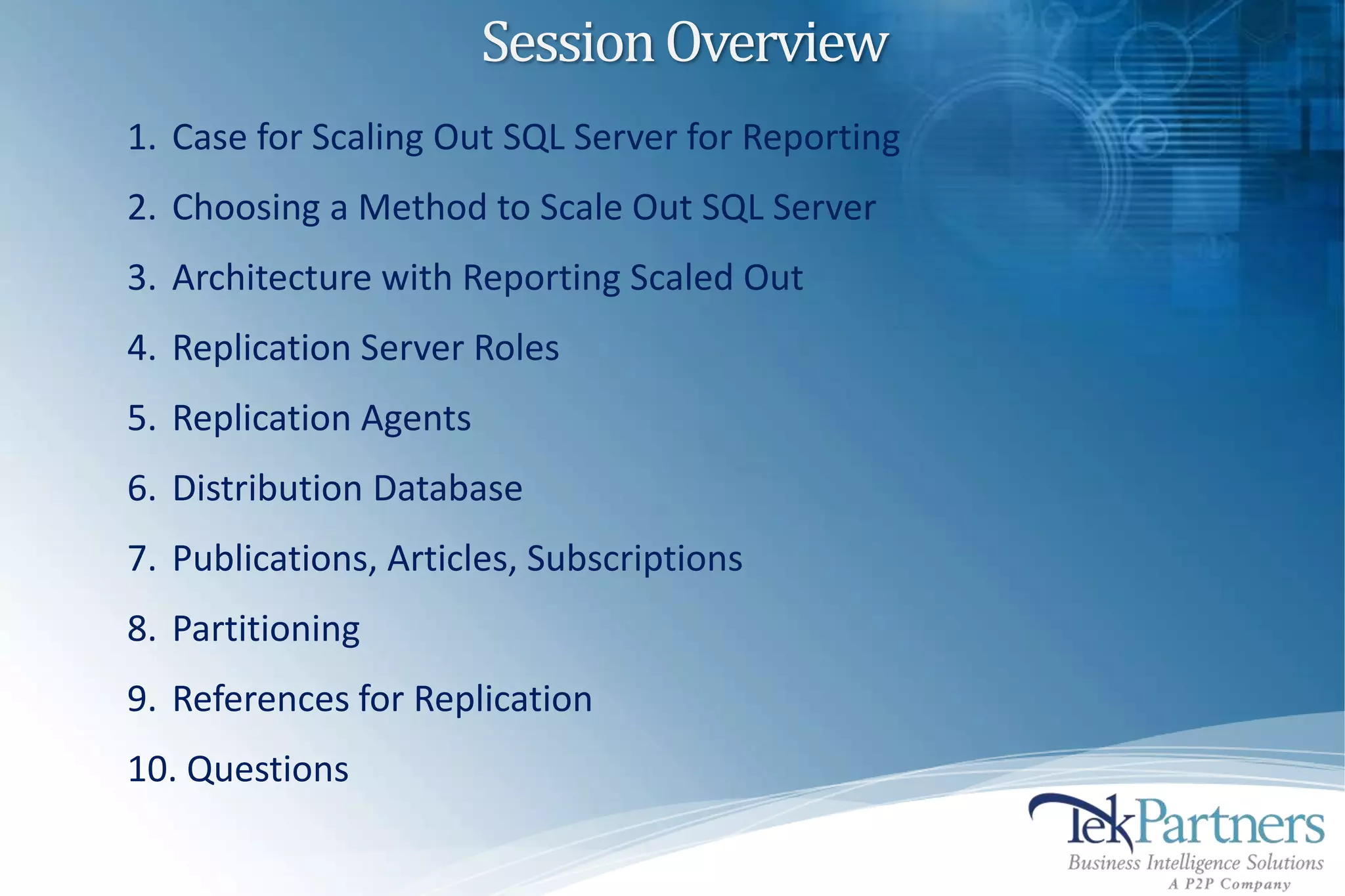 Conquer Reporting by Scaling Out SQL Server | PPT