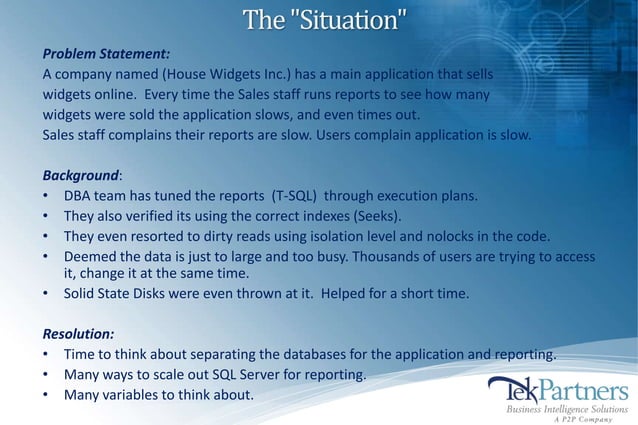 Conquer Reporting by Scaling Out SQL Server | PPT