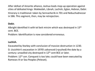 Ancient Israelite History: Conquest and settlement | PPTX ...