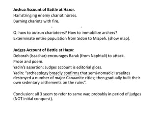 Ancient Israelite History: Conquest and settlement | PPTX ...
