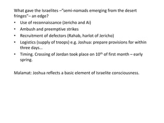 Ancient Israelite History: Conquest and settlement | PPTX ...