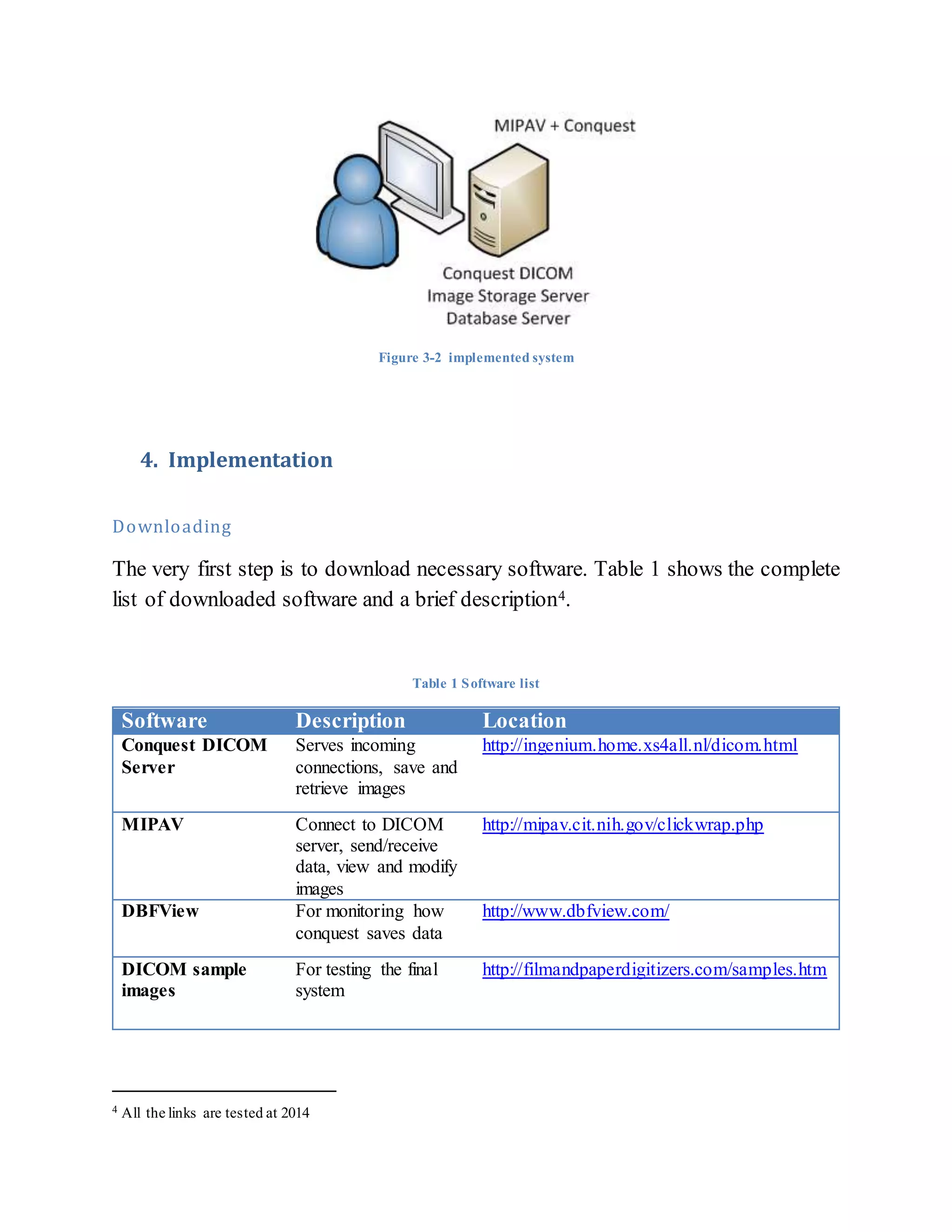 Conquest for dummies: how to setup a pacs server | DOCX