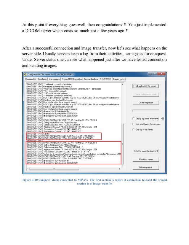 Conquest for dummies: how to setup a pacs server | DOCX