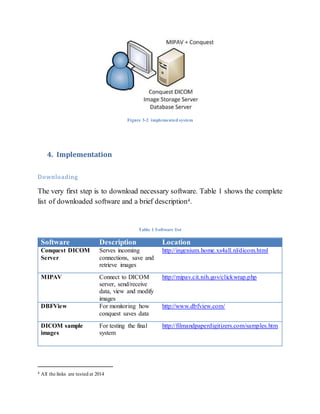 Conquest for dummies: how to setup a pacs server | PDF
