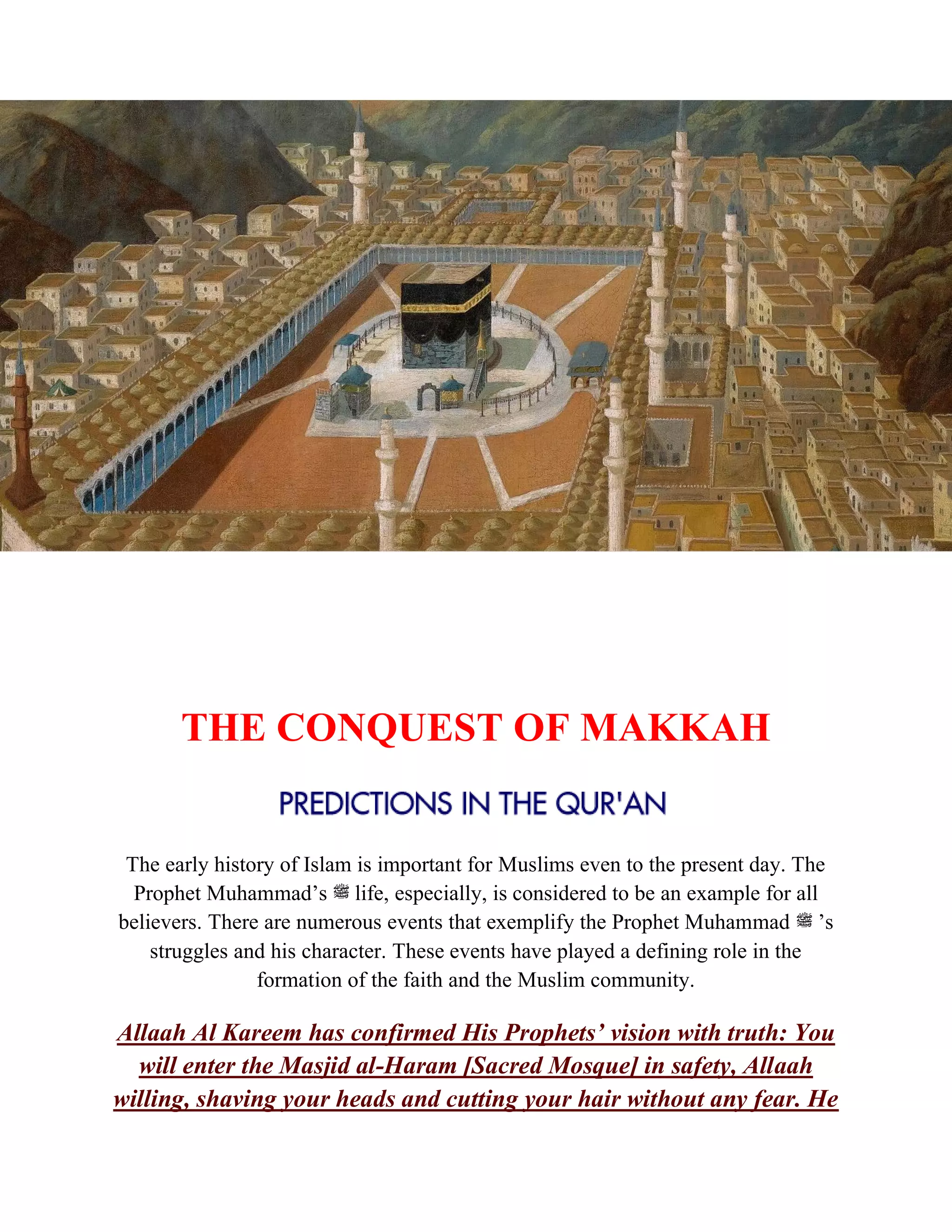 Conquest of Makkah/Mecca/ Makaah | PDF