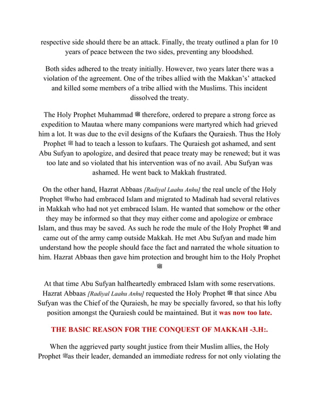 Conquest of Makkah/Mecca/ Makaah | PDF