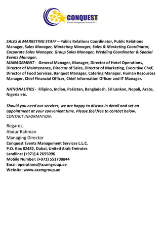 Conquest profile | PDF