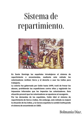 Conquista y colonización de la isla de SD. | PDF