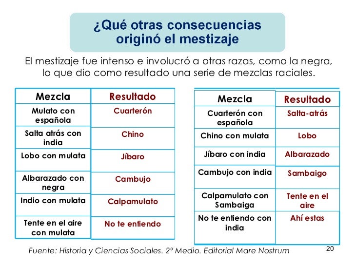 Mezclas Raciales En America Latina