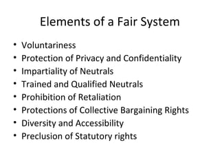 Internal Features of the Conflict Managment System Continuum | PPT