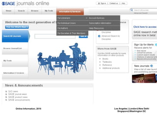 SAGE Journals Online | PPT