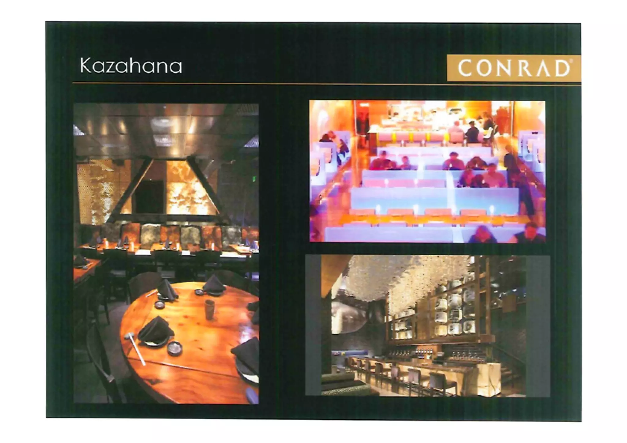 Conrad Hotel, F&B Concept Package (Remedios Studio) | PDF