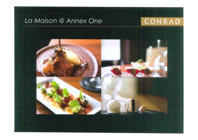 Conrad Hotel, F&B Concept Package (Remedios Studio) | PDF