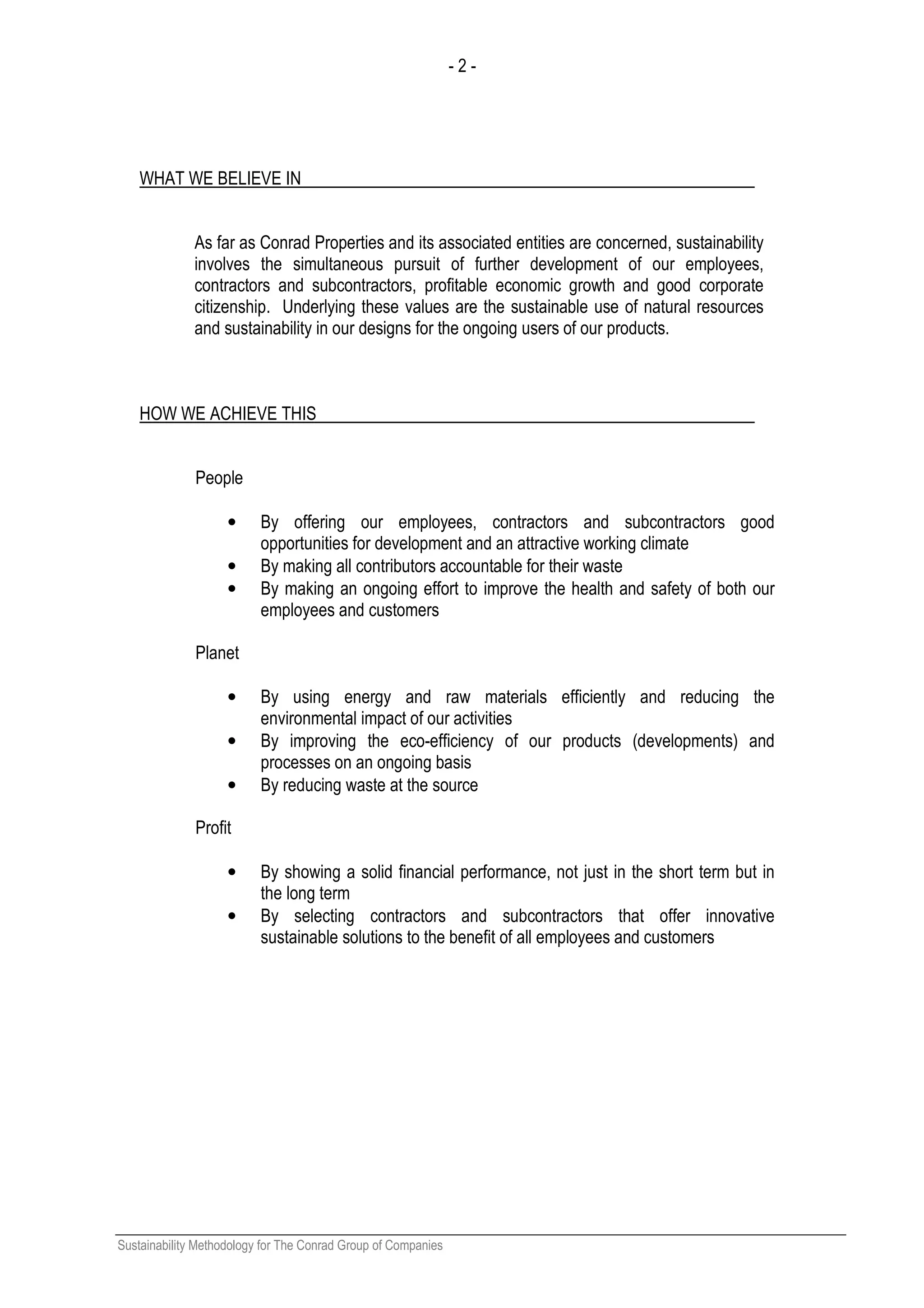 Conrad properties sustainability-report-for-2012 | PDF