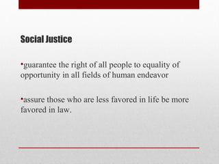 Article XIII- Social Justice* and Human Rights | PPT