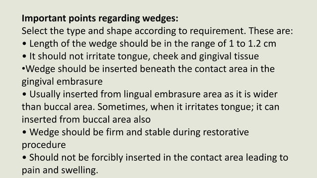 Wedging technique | PPTX