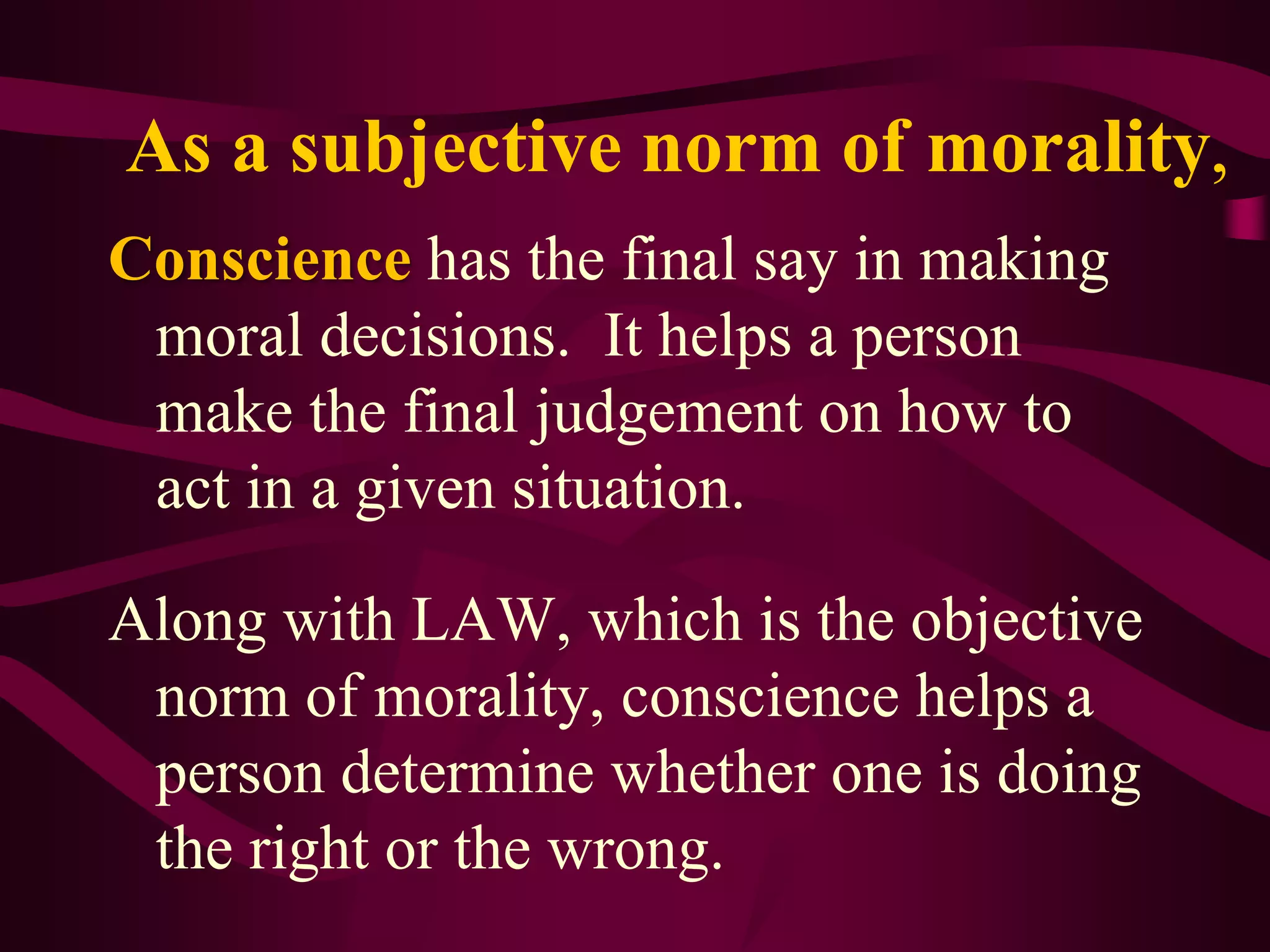 Conscience | PPTX | Spirituality | Religion & Spirituality