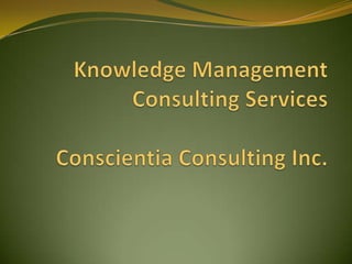 Conscientia Consulting | PPTX