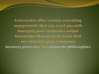 Conscientia Consulting | PPTX