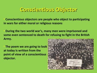 Conscientious+objector prcent 5_b1_prcent_5d | PPT