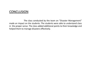 Conscientisation report | PPT