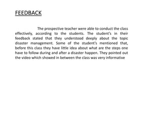 Conscientisation report | PPT