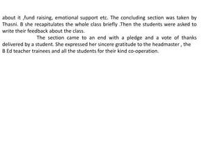 Conscientisation report | PPT