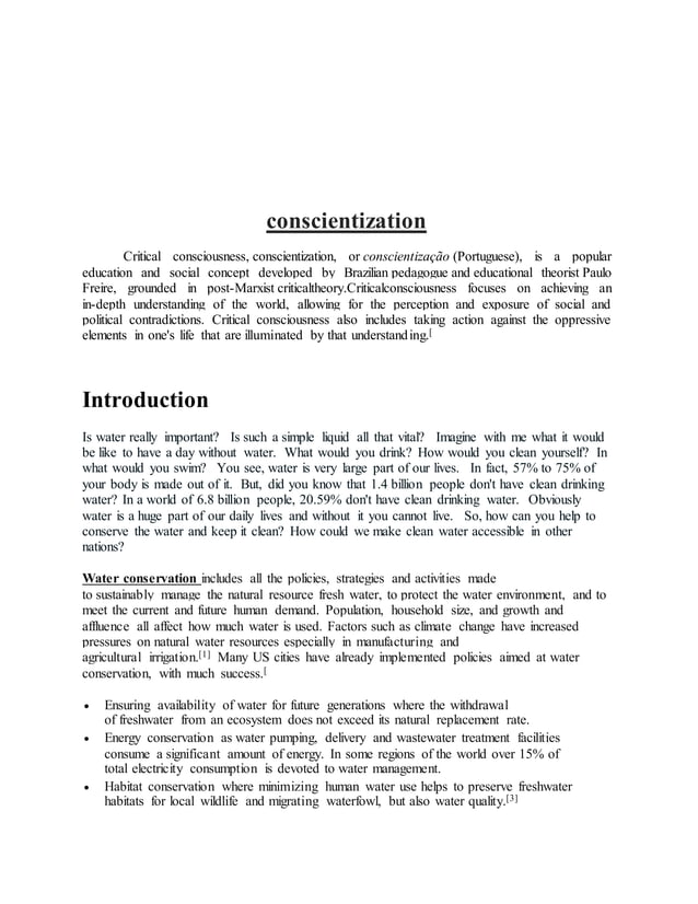 Conscientization | DOCX
