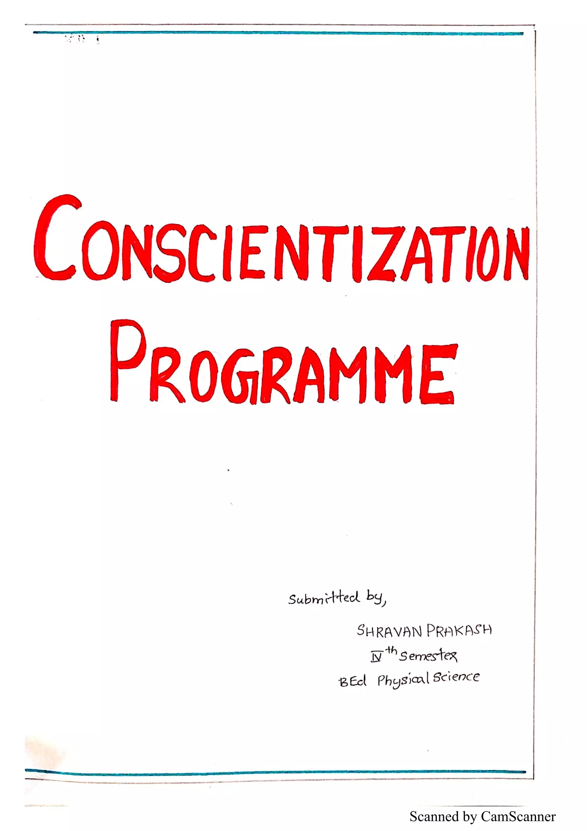 Conscientization programme | PDF