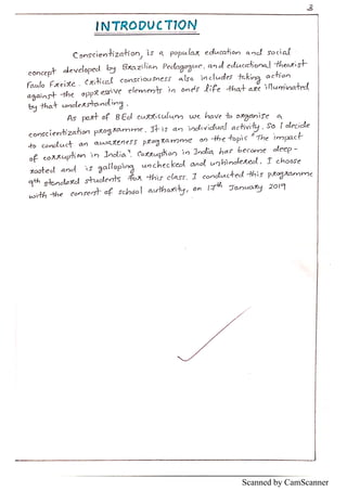 Conscientization programme | PDF