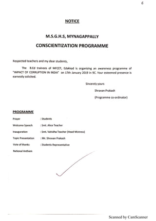 Conscientization programme | PDF