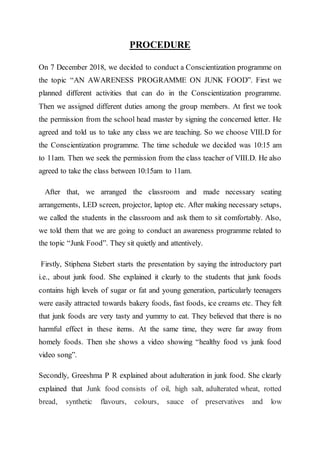 Conscientization programme report | PDF