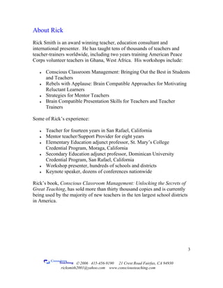Conscious classroom management | PDF